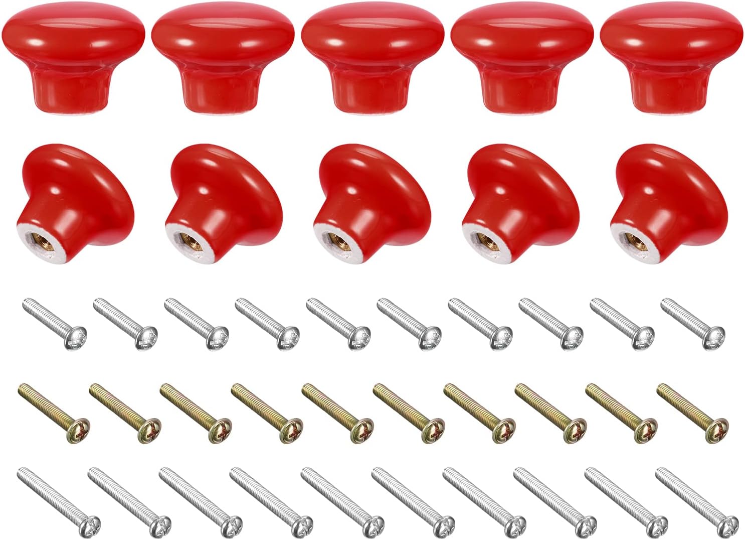 uxcell Ceramic Drawer Knobs 15pcs, Vintage Dressers Mushroom Shape ...