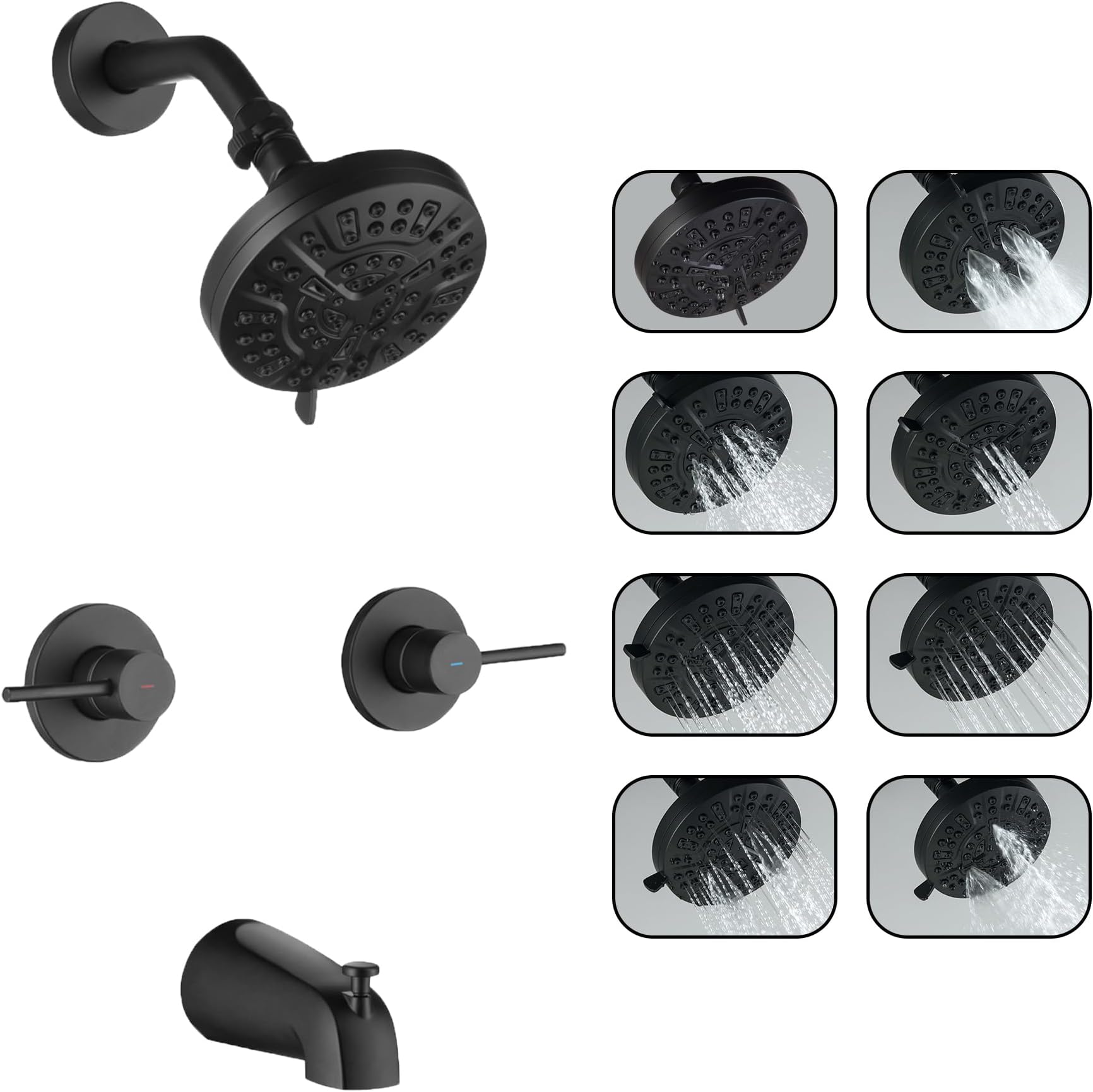 Trim Kit for 2-handle Shower & Tub Valve, Fit Delta, Peerless ...