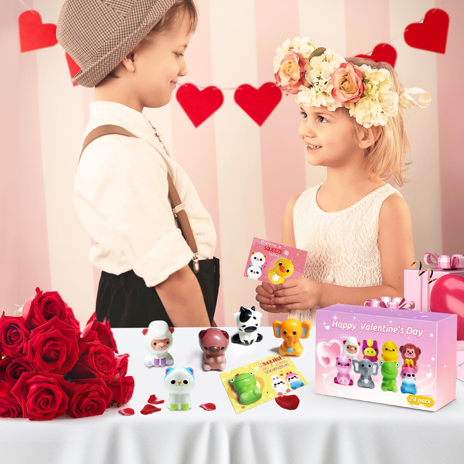 Snapklik.com : BOMLY 24 Pack Valentines Day Gifts For Kids Animal ...