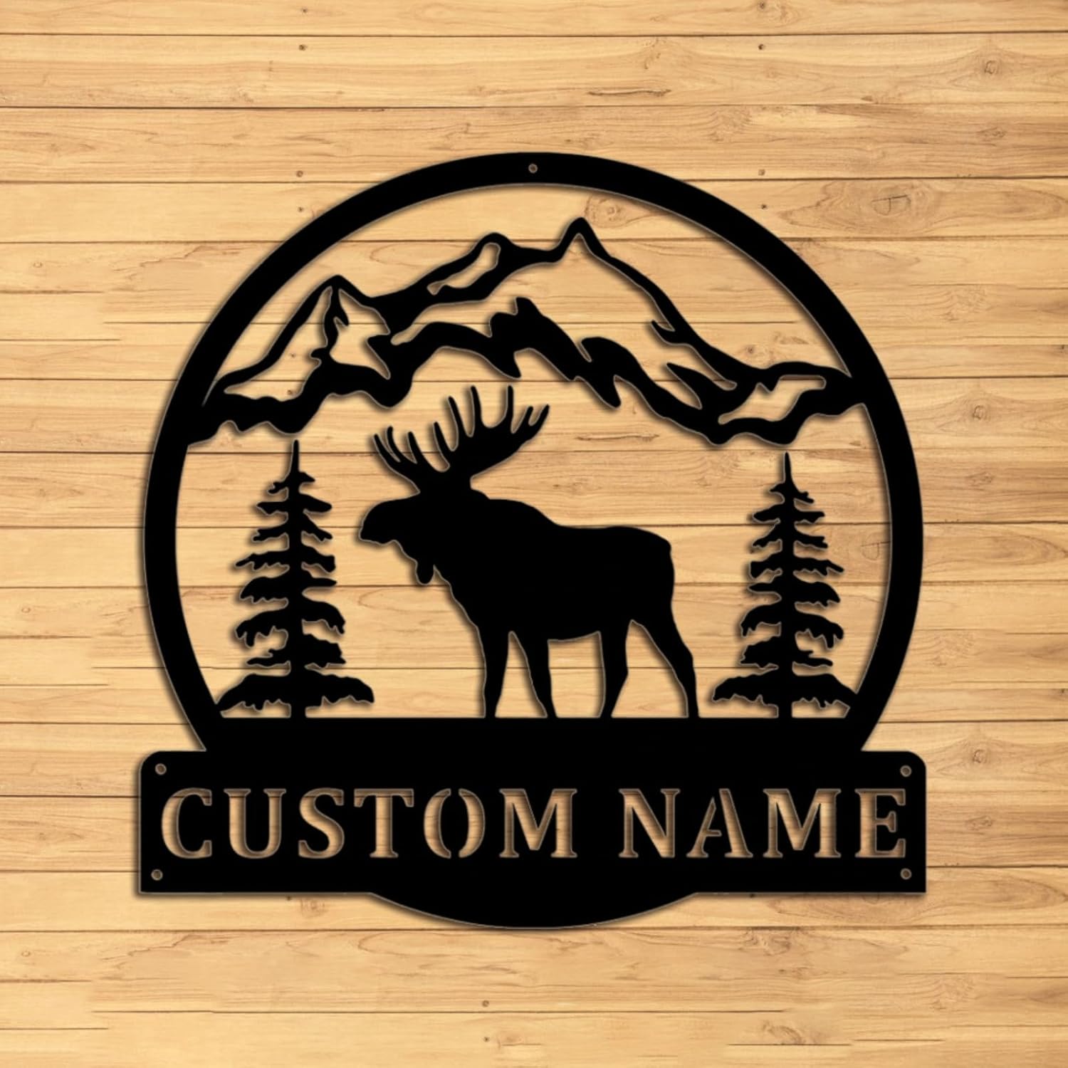 Ye Qin Hui Custom Moose Metal Wall Signs - Personalized Moose Metal ...