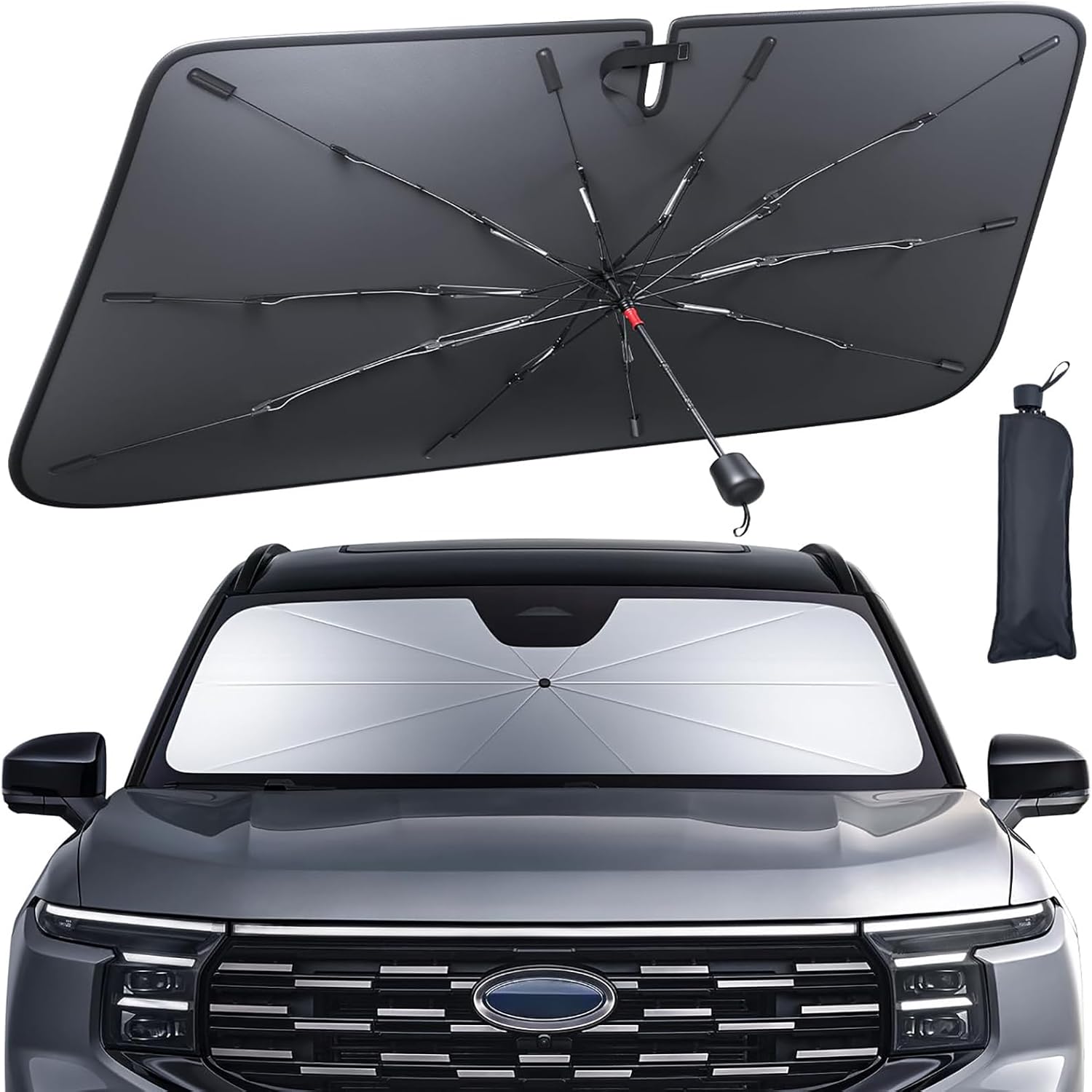 Amazon.com: PZDRUIGT Car Windshield Sun Shade Umbrella for Toyota 4 ...