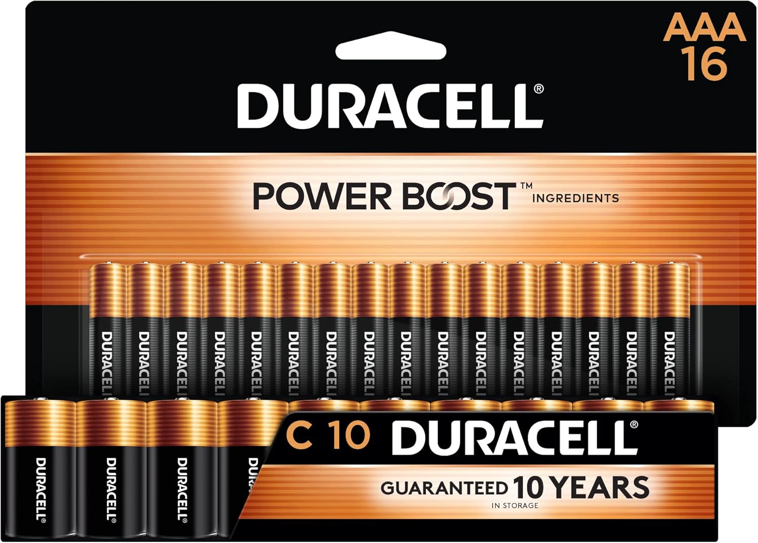 Amazon.com: Duracell CopperTop AAA 16 Count + C 10 Count Alkaline ...