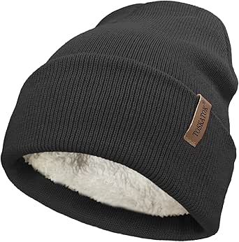 TOSKATOK Ladies Men's Unisex Classic Cuffed Soft Warm Winter Knitted ...