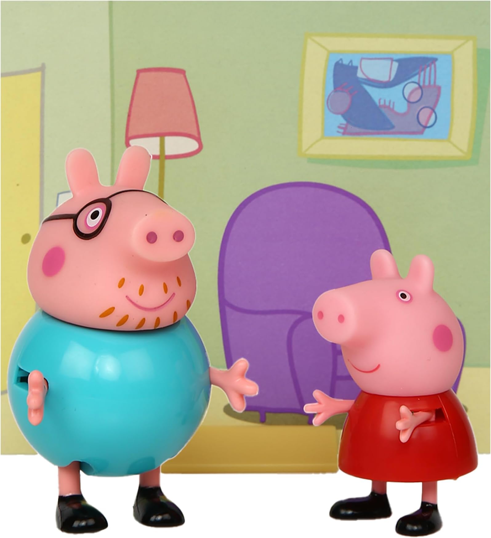 Buy PEPPA PIG and Daddy Pig Twin Figure Fun Pack Animal Figure Set with ...