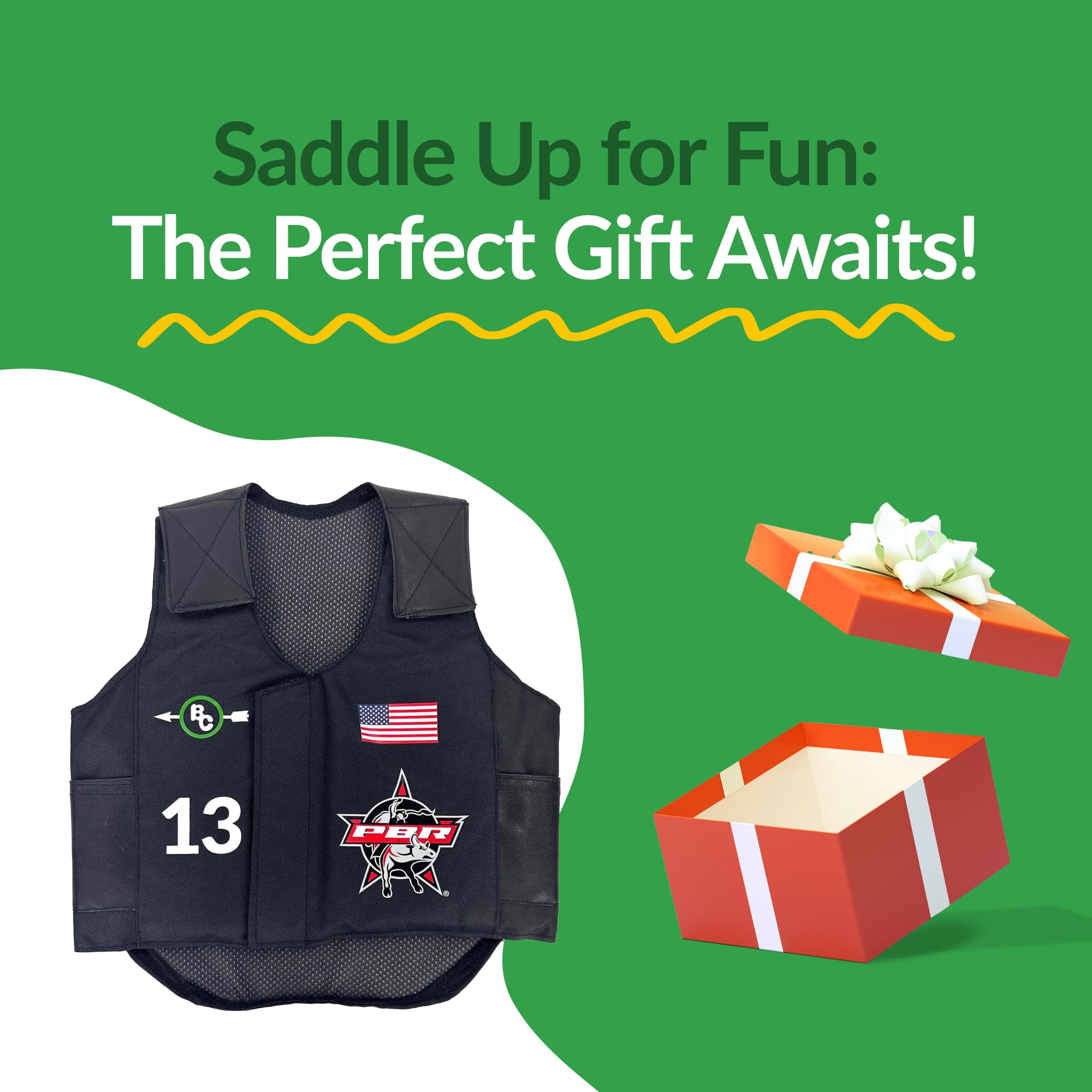 Snapklik.com : Big Country Toys PBR Rider Vest - Large Western Vest ...