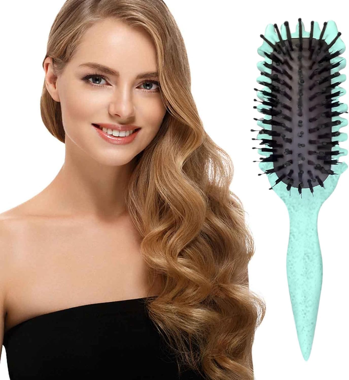 Curl Defining Brush Curly Hair Brush Bristle Hair Brush Styling Brush ...