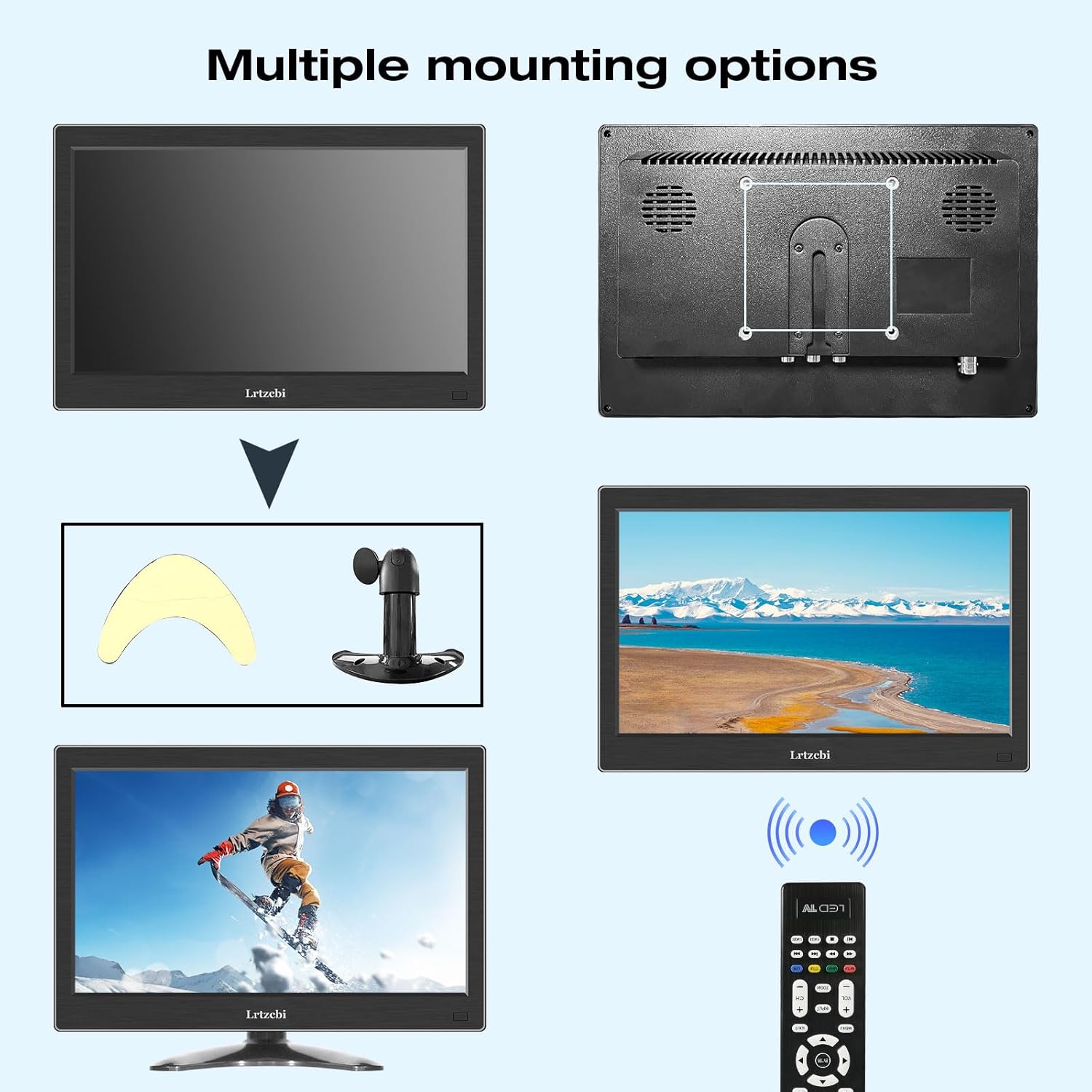Lrtzcbi Monitor pequeño de 13.3 pulgadas HD 1366x768P Mini monitor ...