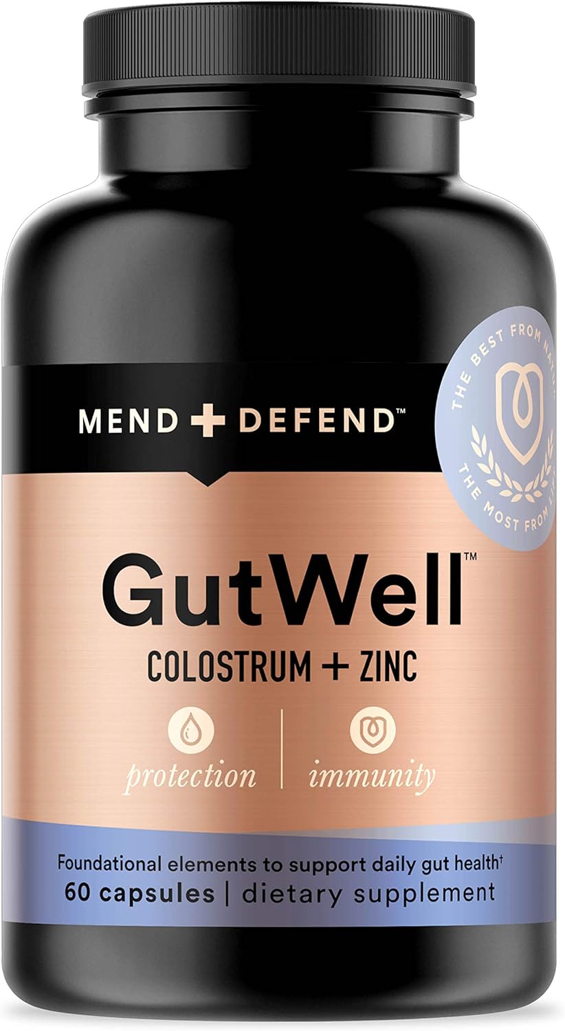 Amazon.com: Mend+Defend | GutWell | 60 Capsules | Colostrum + Zinc ...