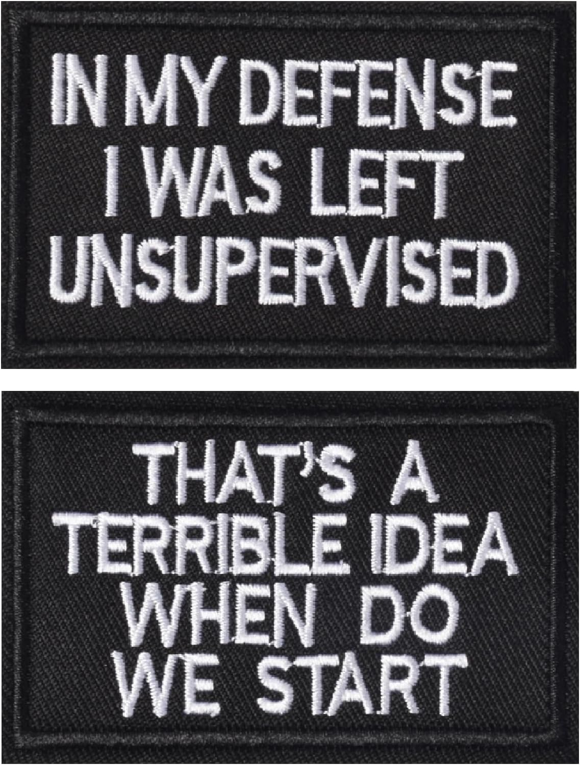 Amazon.com: in My Defense I was Left Unsupervised Patch, Funny Military ...
