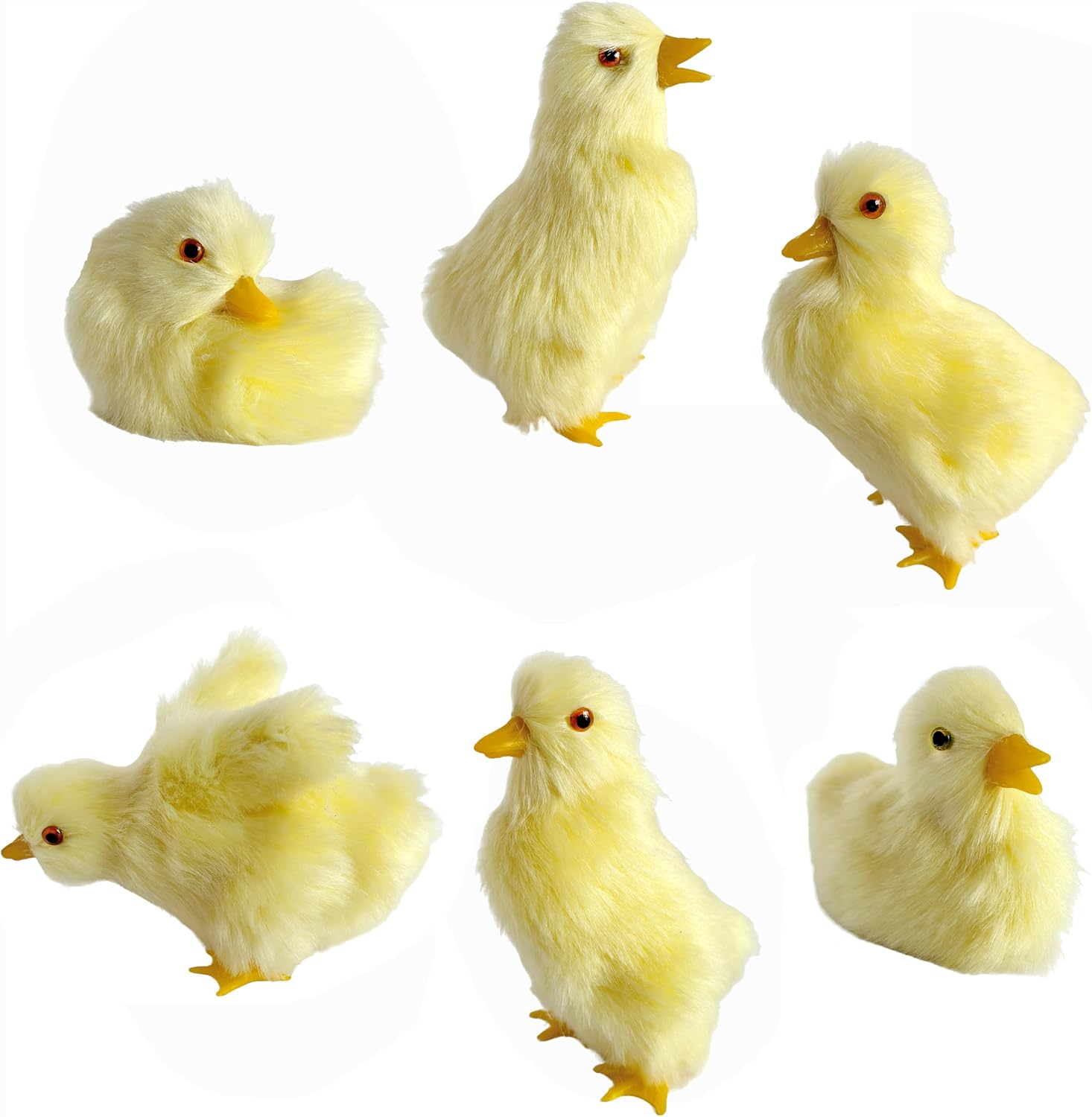 Amazon.com: Basuo-9Q 6 Realistic Duck Figurines, Lifelike Plush ...