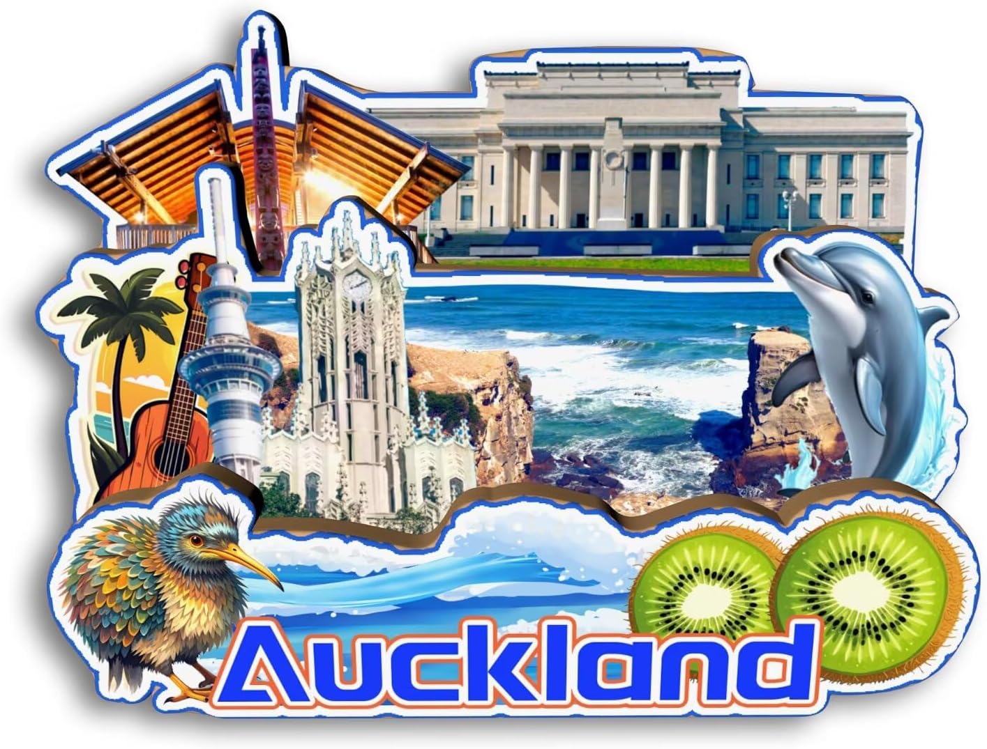 Amazon.com: Quwsne Refrigerator Magnet Auckland New Zealand Fridge ...