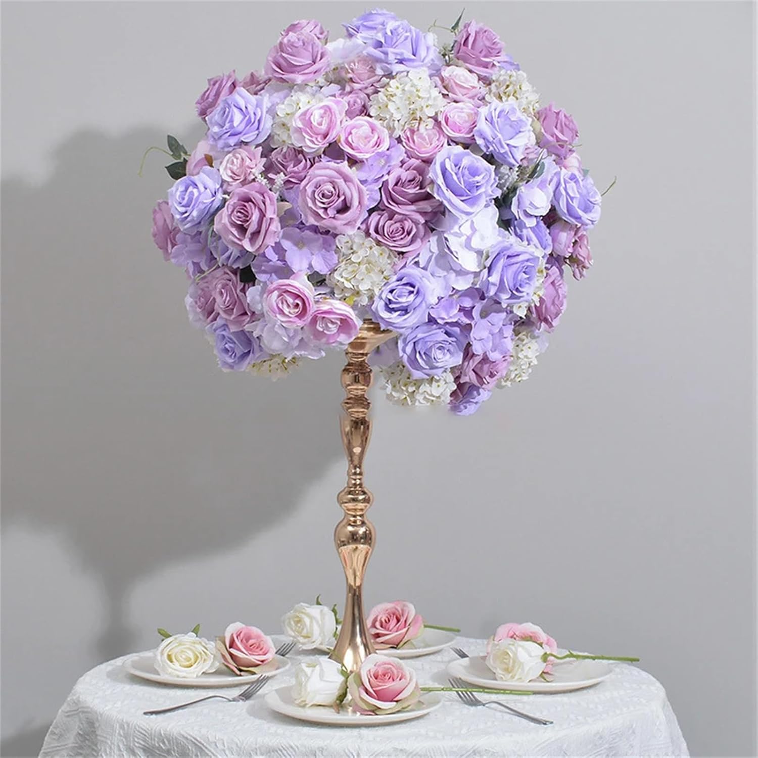Amazon.com: 24in Diameter Flower Balls, Fake Flowers Roses Balls ...