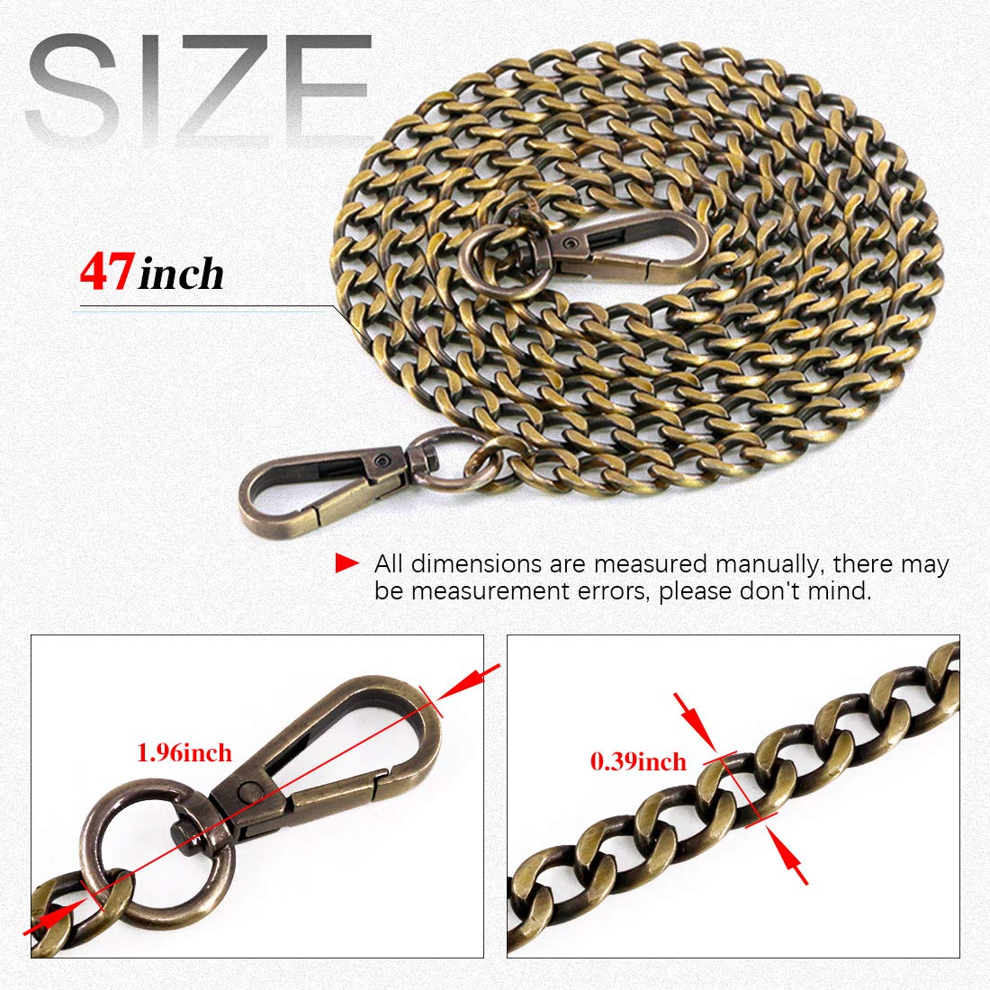 Snapklik.com : Swpeet 3Pcs Bronze Luxury Fashion 47 Inche Replacement ...