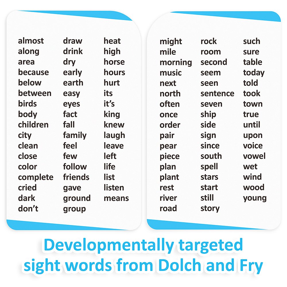 Sight Words Flashcards for Reading Readiness, 100 Pack - Lined & Double ...