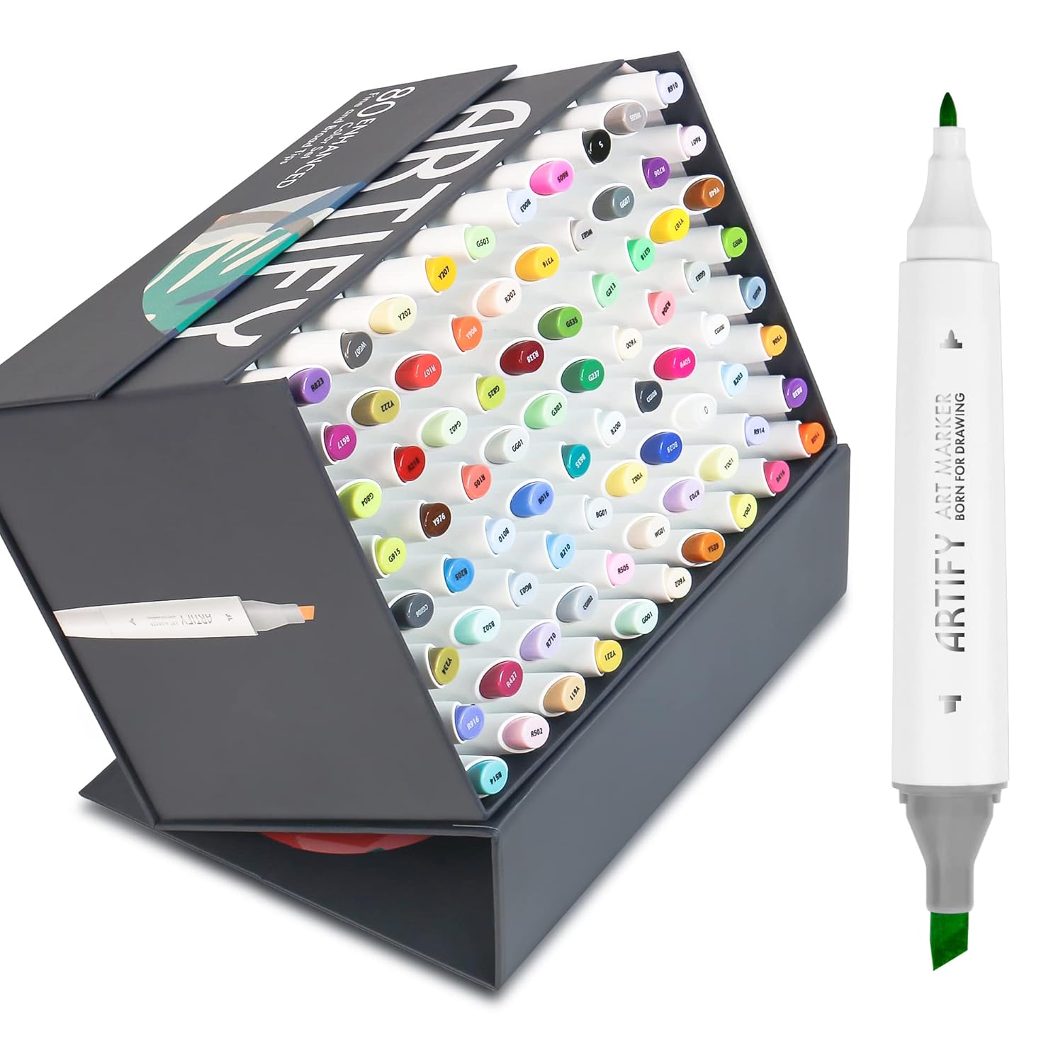 ARTIFY 80 Enhanced Colours Art Marker, Fine & Broad Dual Tips ...