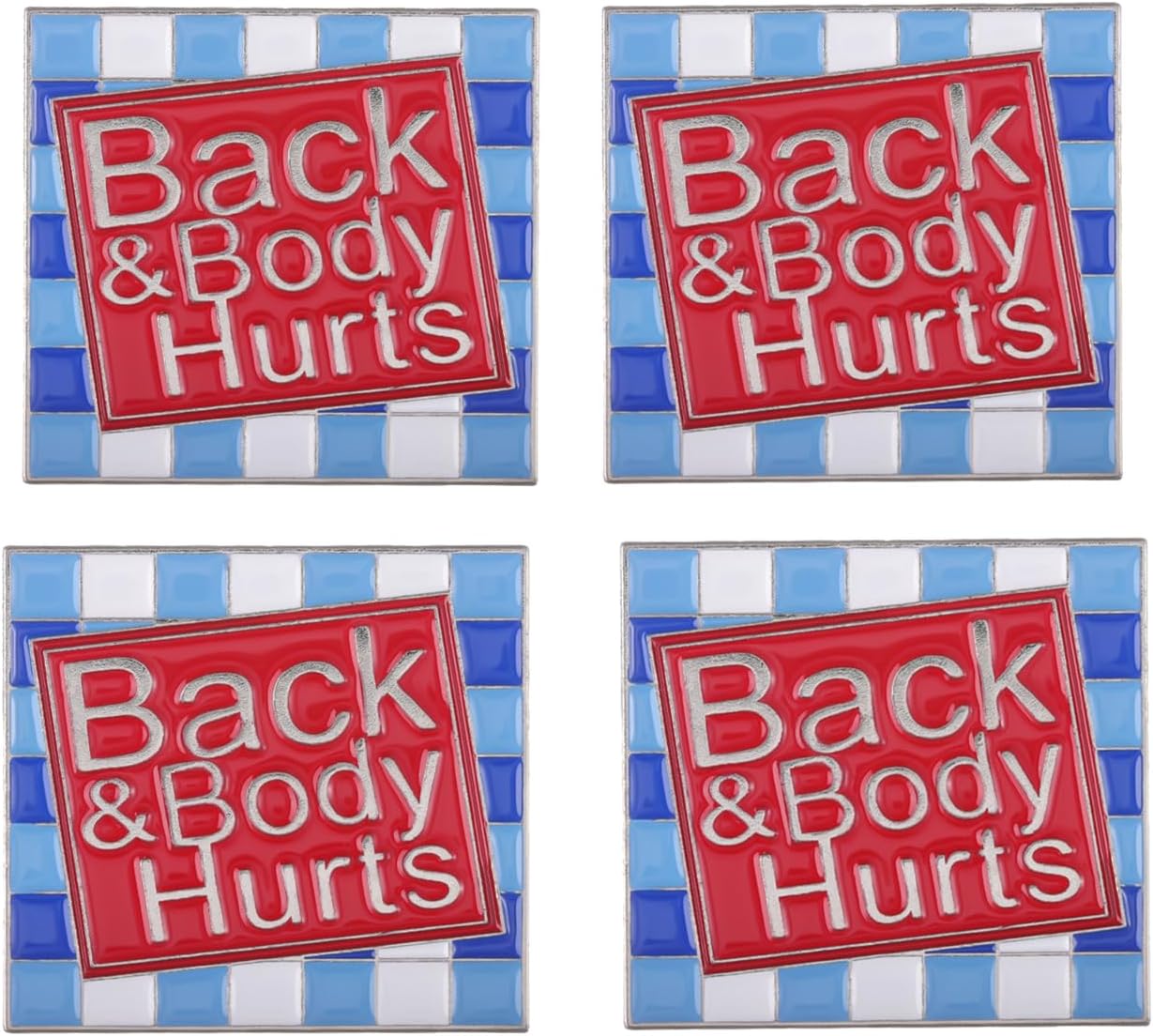 Amazon.com: Back & Body Hurts Pins Set Metal Enamel Pin Lapel Pins ...