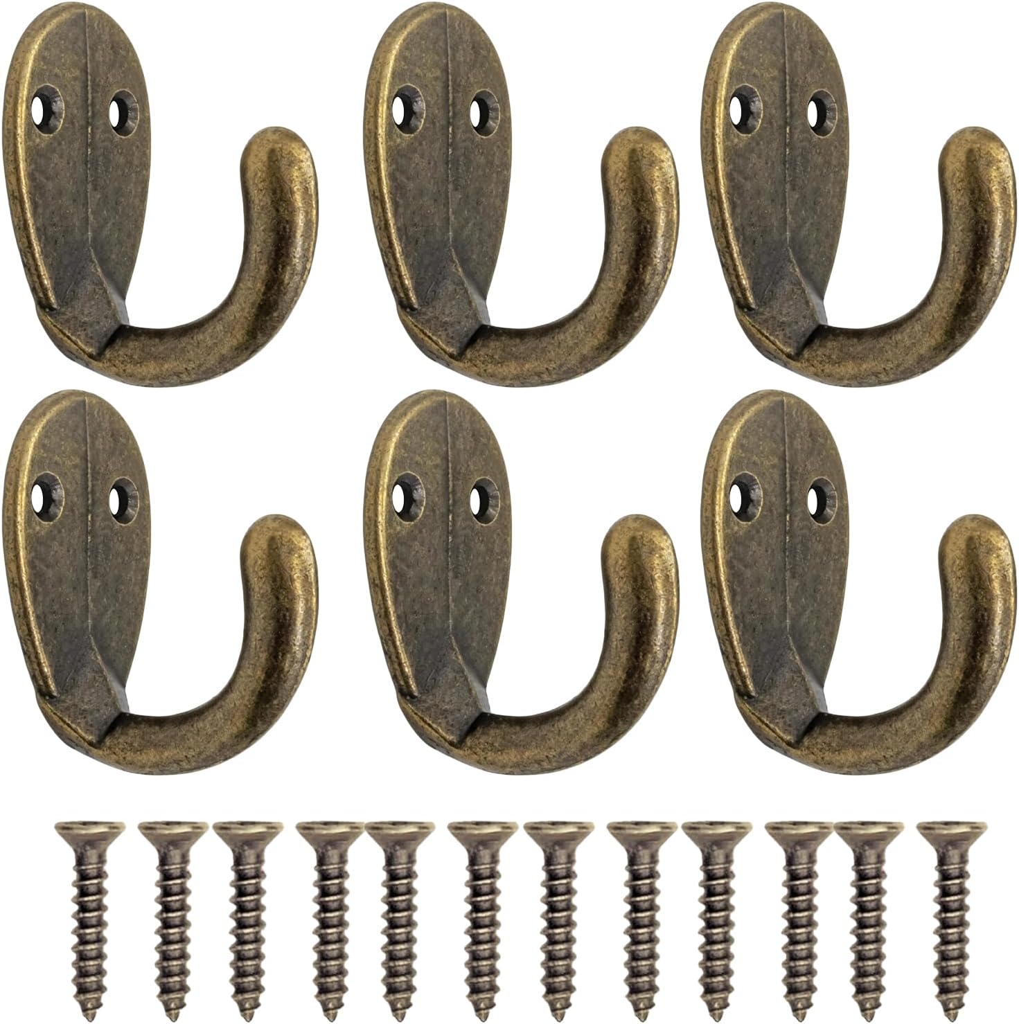 6pcs Antique Hook, Coat Hook, Towel Hooks, Clothes Hooks, Iron Hooks ...