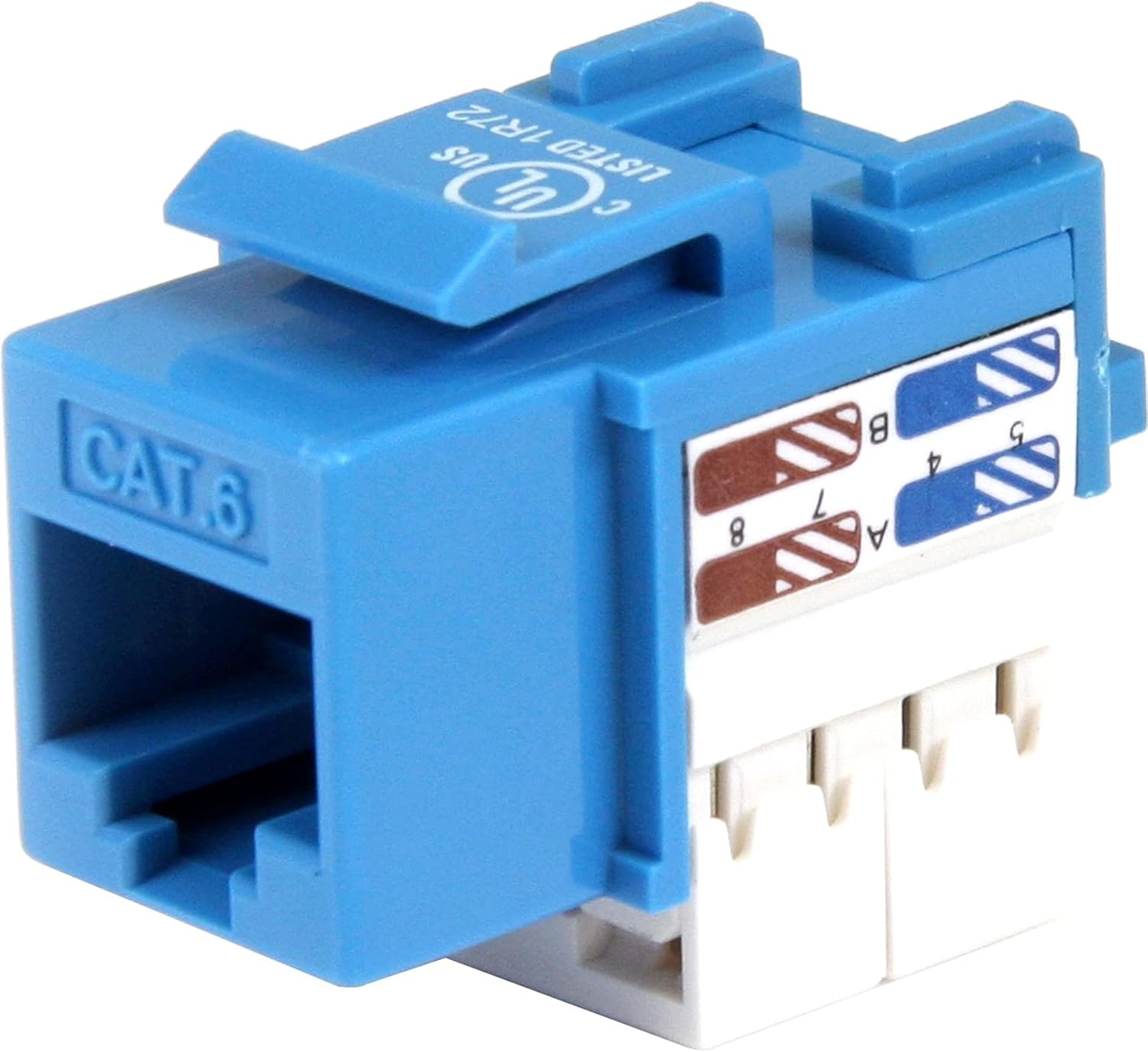 Amazon.com: StarTech.com Cat6 Cable - Cat6 Keystone Jack - 110 Type ...