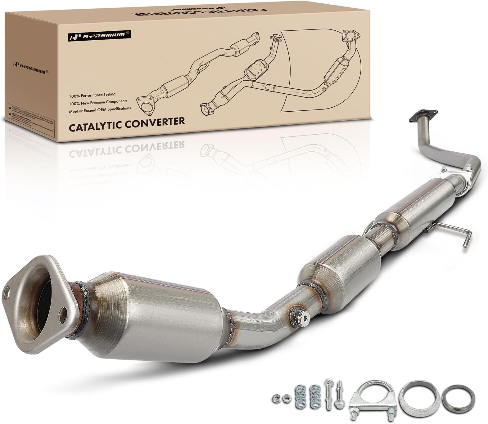 Amazon.com: FOMIUZY Kit convertidor catalítico delantero de alto caudal ...