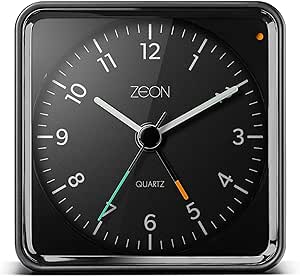 ZEON Bedside Analogue Alarm Clock with Light and Snooze Function ...