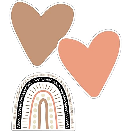 60 Pieces Boho Classroom Decor Bulletin Board Decorations Set Rainbow ...