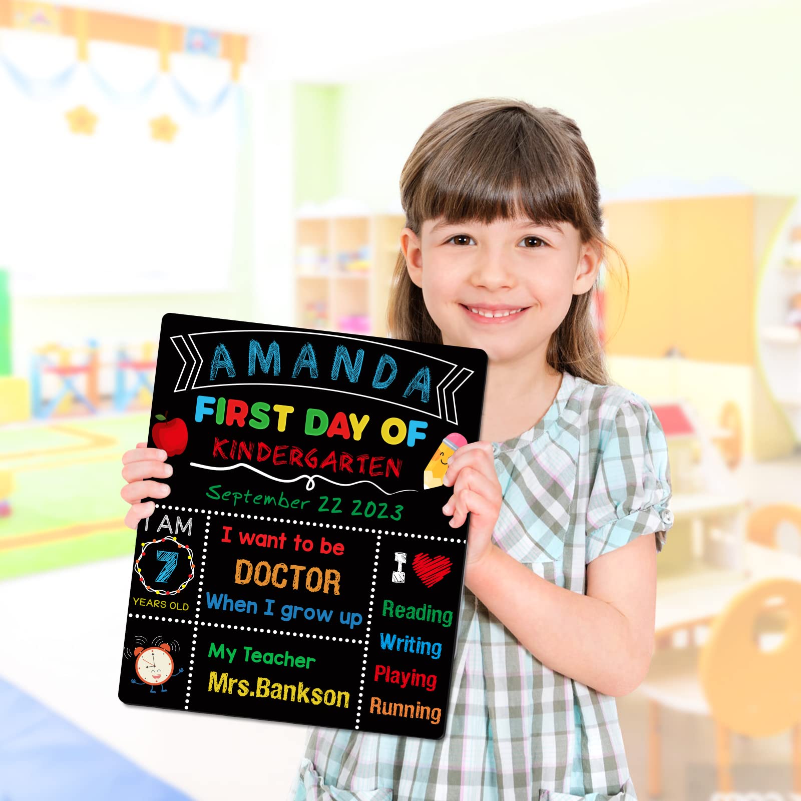 Snapklik.com : First & Last Day Of School Board, 10x12 Reusable 1st Day ...