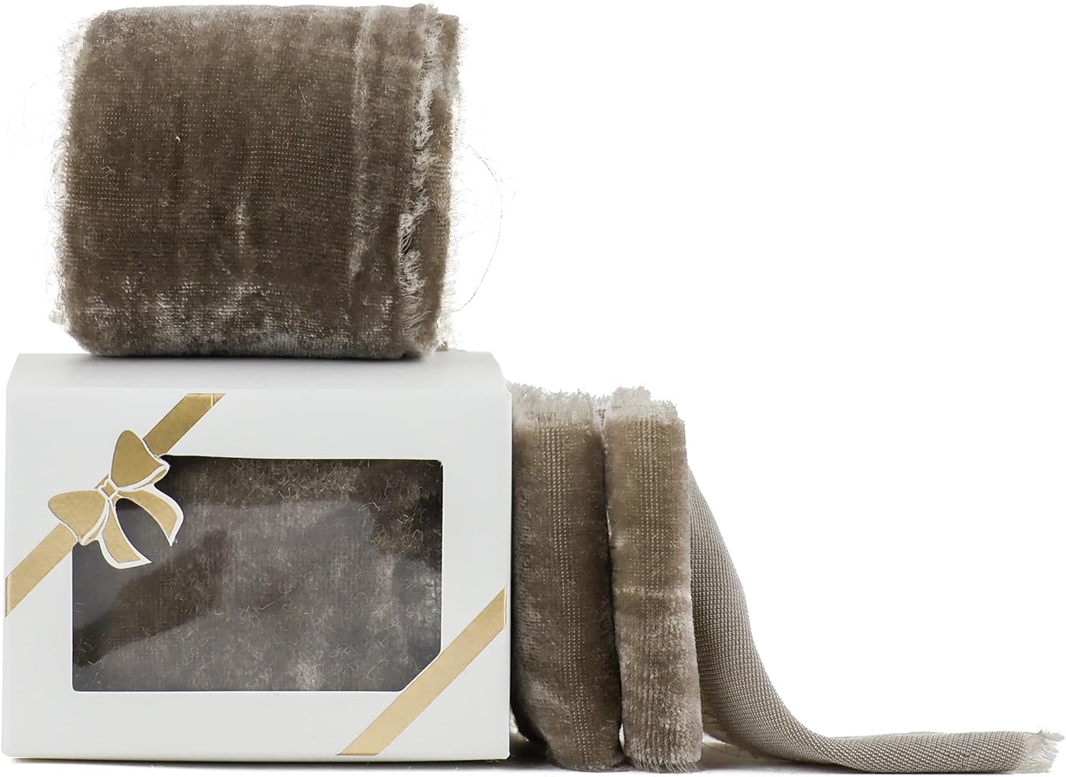 Amazon.com: HUIHUANG Frayed Velvet Ribbon 2 inch Handmade Ginger Snap ...