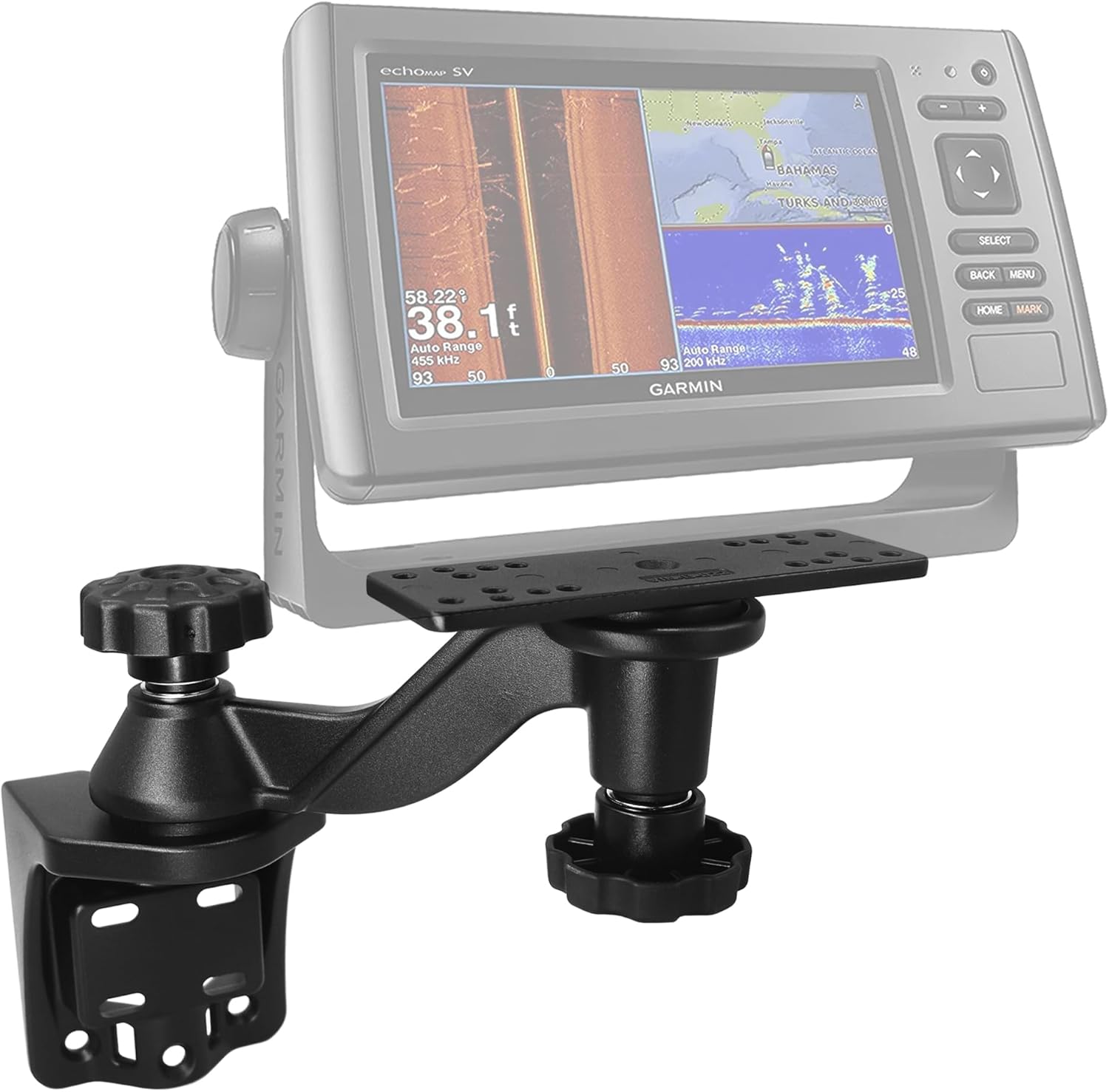 Amazon.com: WINDFRD Aluminium Fish Finder/Chartplotter Mount, 360 ...