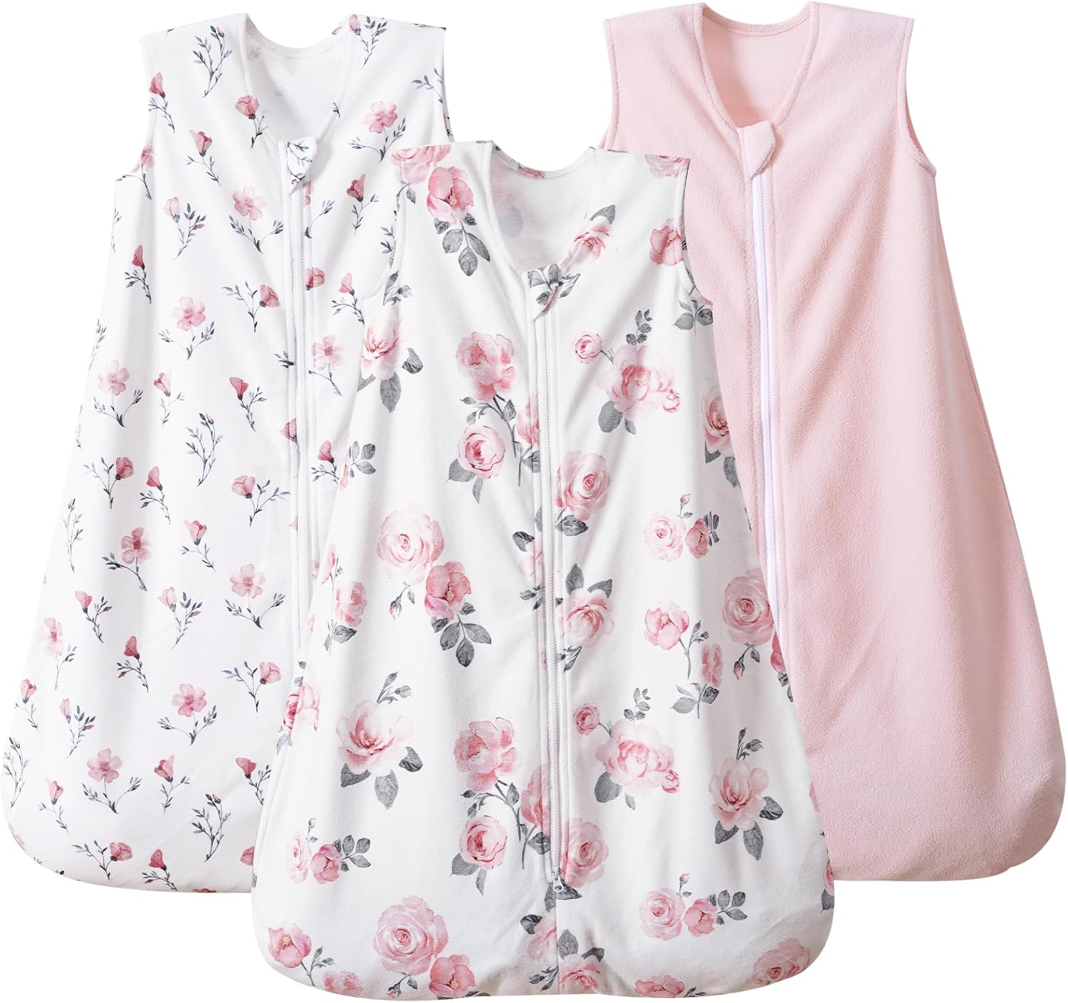 PHF 3 Pack Soft Micro-Fleece Baby Sleep Sack, 6-12 Months Warm Baby ...
