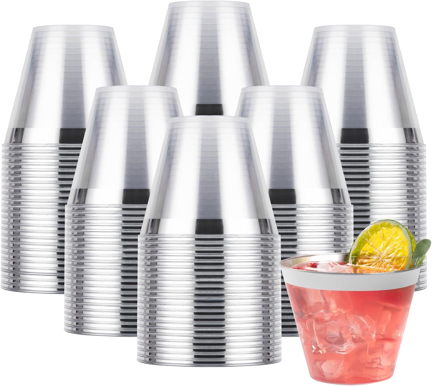Amazon.com: Goodluck 200PCS 9oz Plastic Cups for Party, Disposable ...