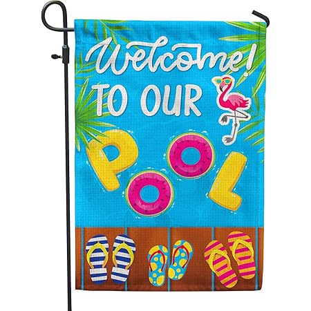 Amazon.com : Pool Rules Signs and Decorations Outdoor, Summer Garden ...