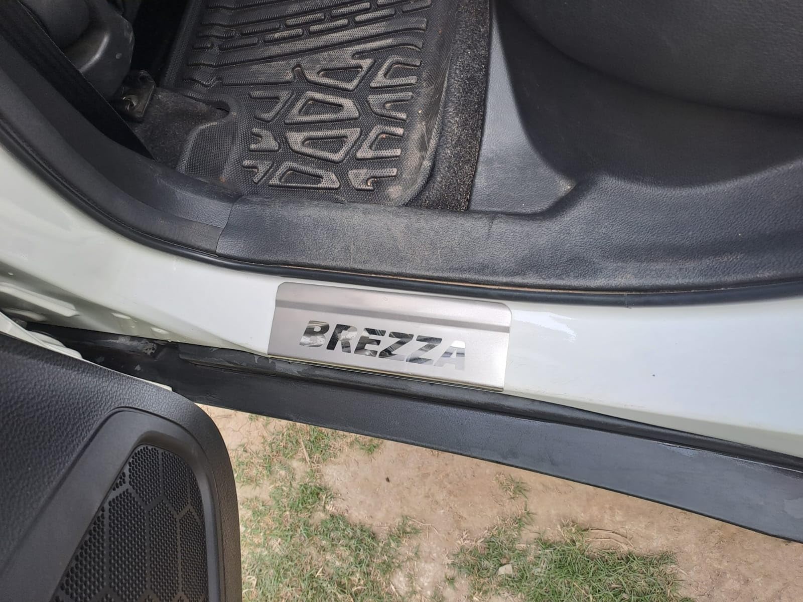 Door Sill/Foot Step Stainless Steel Plates with Maruti Suzuki Brezza ...