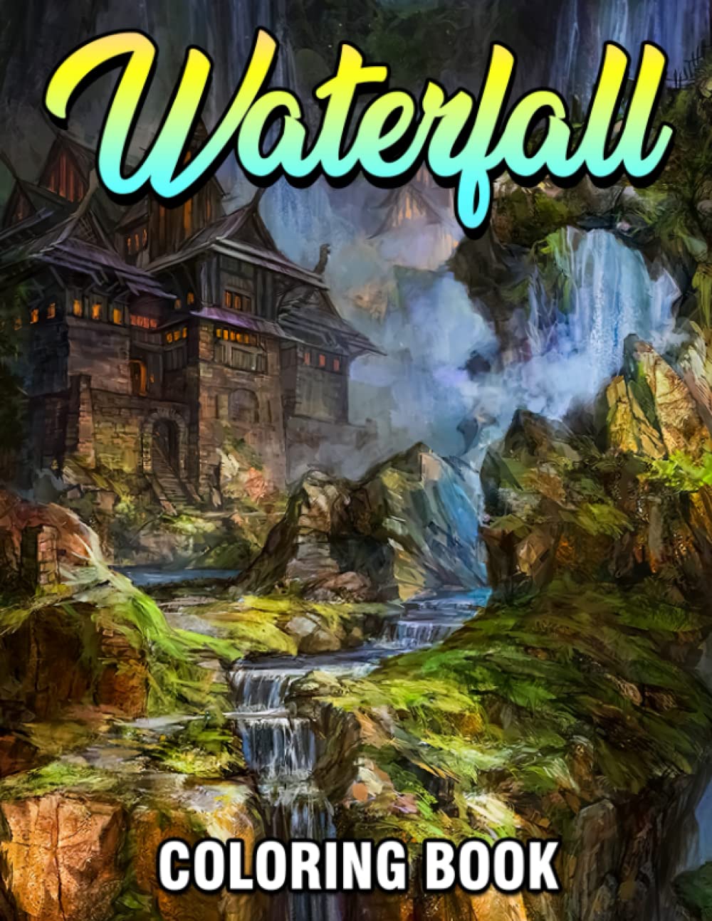 Amazon.com: Waterfall Coloring Book: Improve Your Drawing And Coloring ...