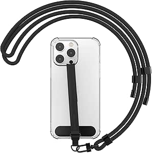 Amazon.com: Sinjimoru 2 in 1 Combo Phone Loop Band Strap with Lanyard ...