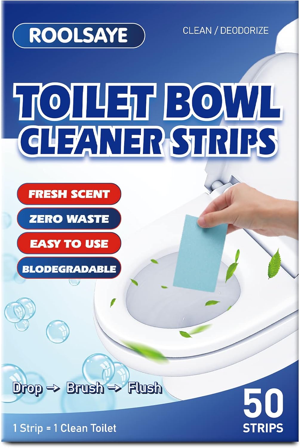 Amazon.com: Toilet Bowl Cleaners Strips 50 Count, Eco Friendly ...