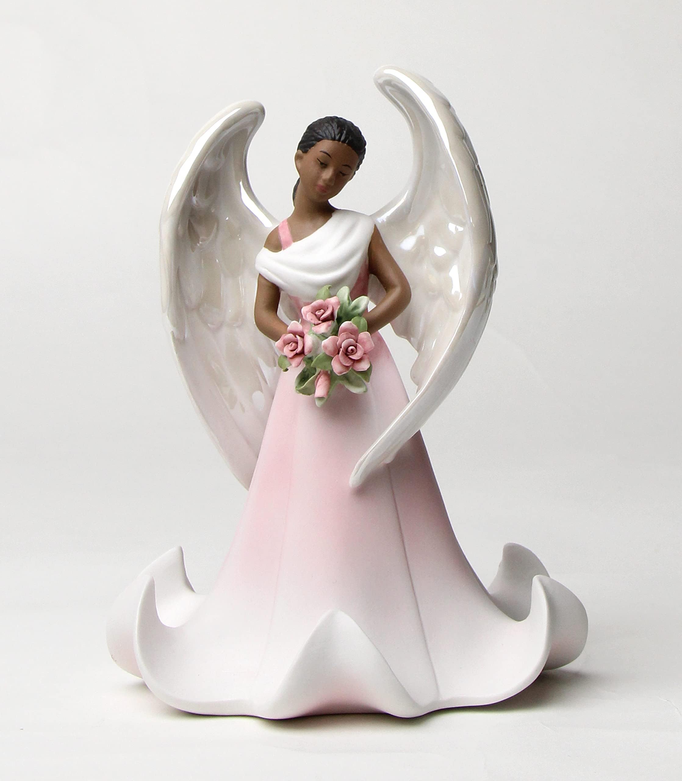 Amazon.com: Ebony Treasures Sash Angel in Blue African American Angel ...