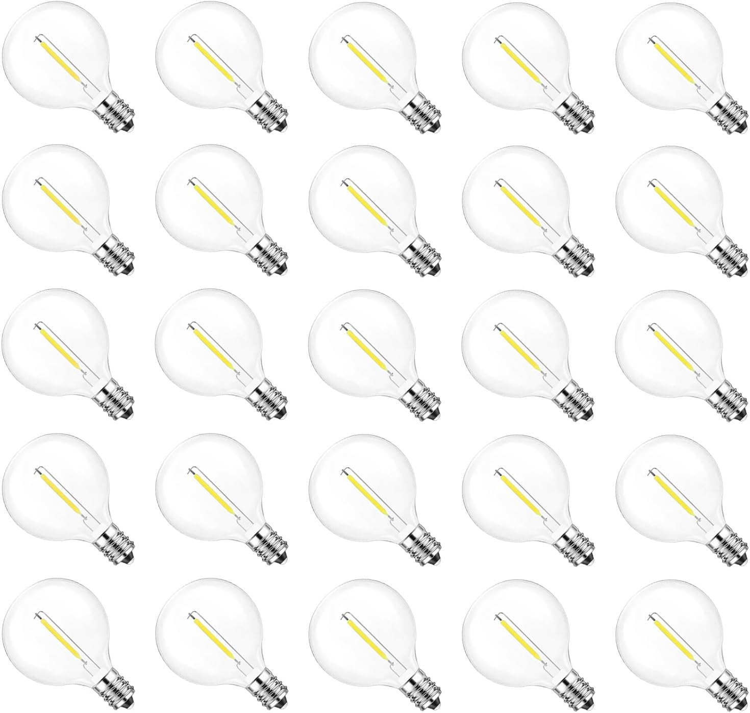 Jslinter 5000K Daylight G40 LED String Light Bulbs Replacement, 1W(11W ...