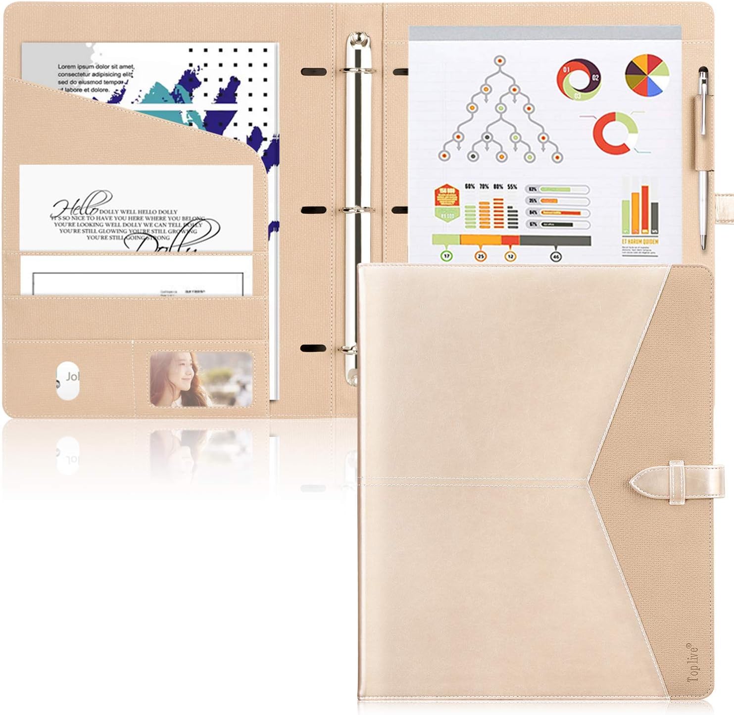 H & s 40 Pockets A4 Presentation Folder Ring Binder Document File ...