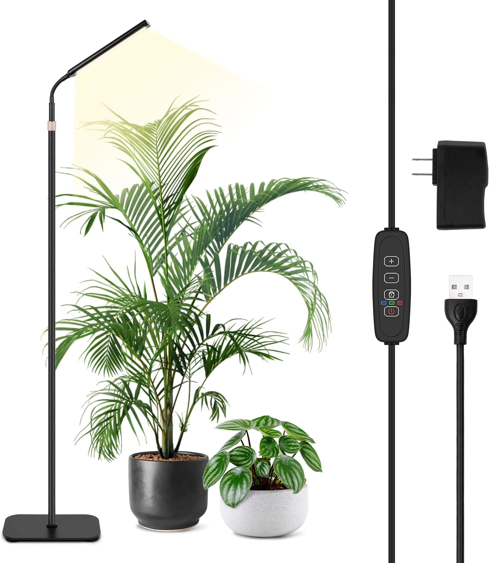 Amazon.com : MistyJungle Grow Light Indoor Plants, LED Growth Floor ...