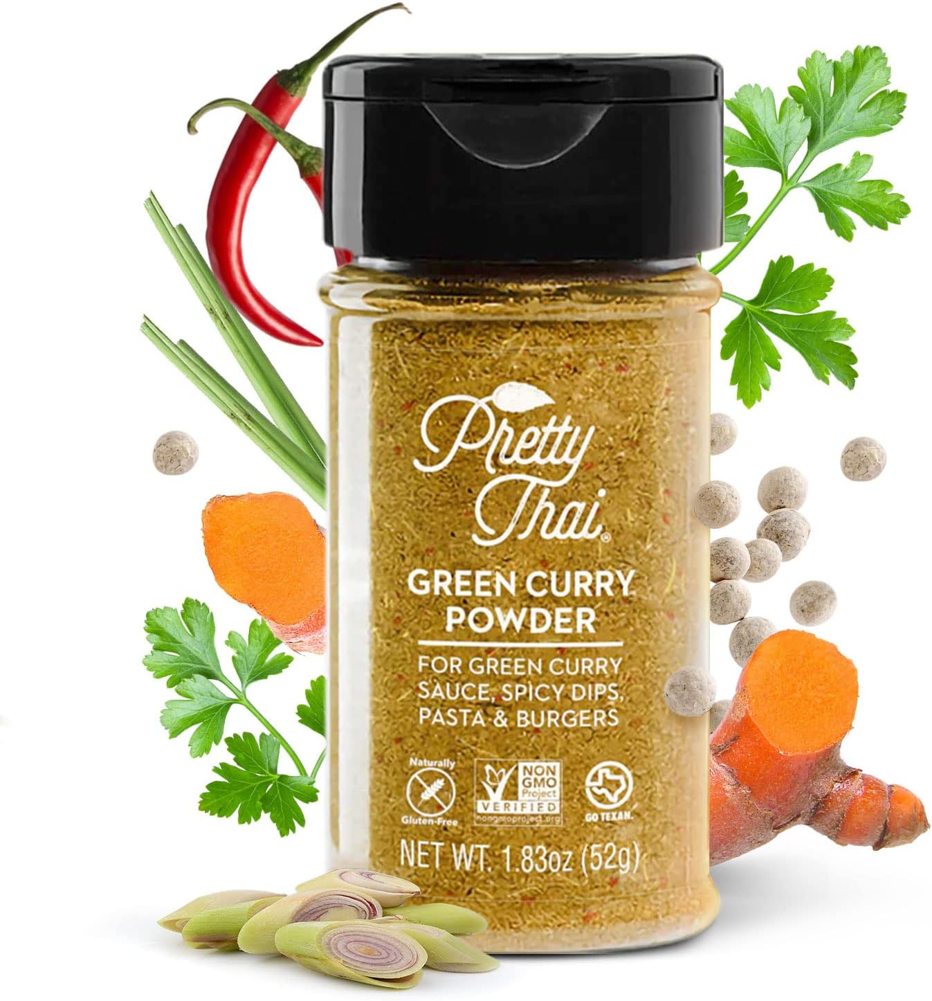Amazon.com : Pretty Thai Green Curry Powder, Authentic Gluten Free ...
