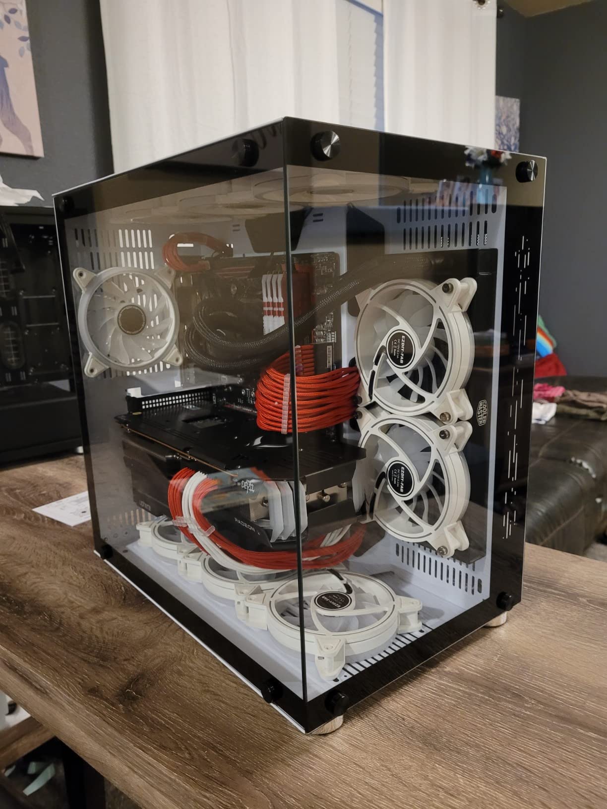 $27/mo - Finance GIM ATX Mid-Tower Case White Gaming PC Case 2 Tempered ...