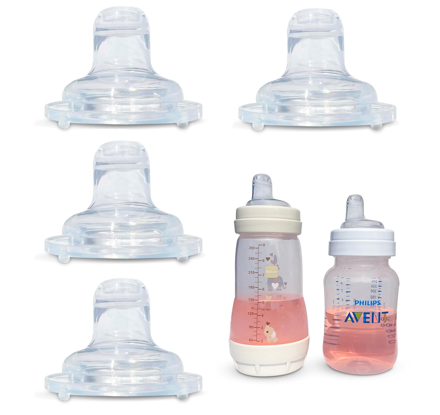 Amazon.com : Sippy Spout Nipples for Philips Avent Anti-Colic Baby ...