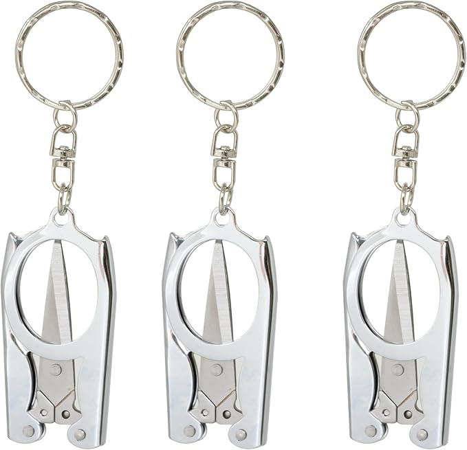 Amazon.com: yueton 3pcs Stainless Steel Folding Travel Scissors Cutter ...