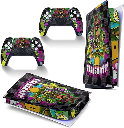 Autocollant en vinyle pour manette de Playstation 5 FNAF PS5 : Amazon ...