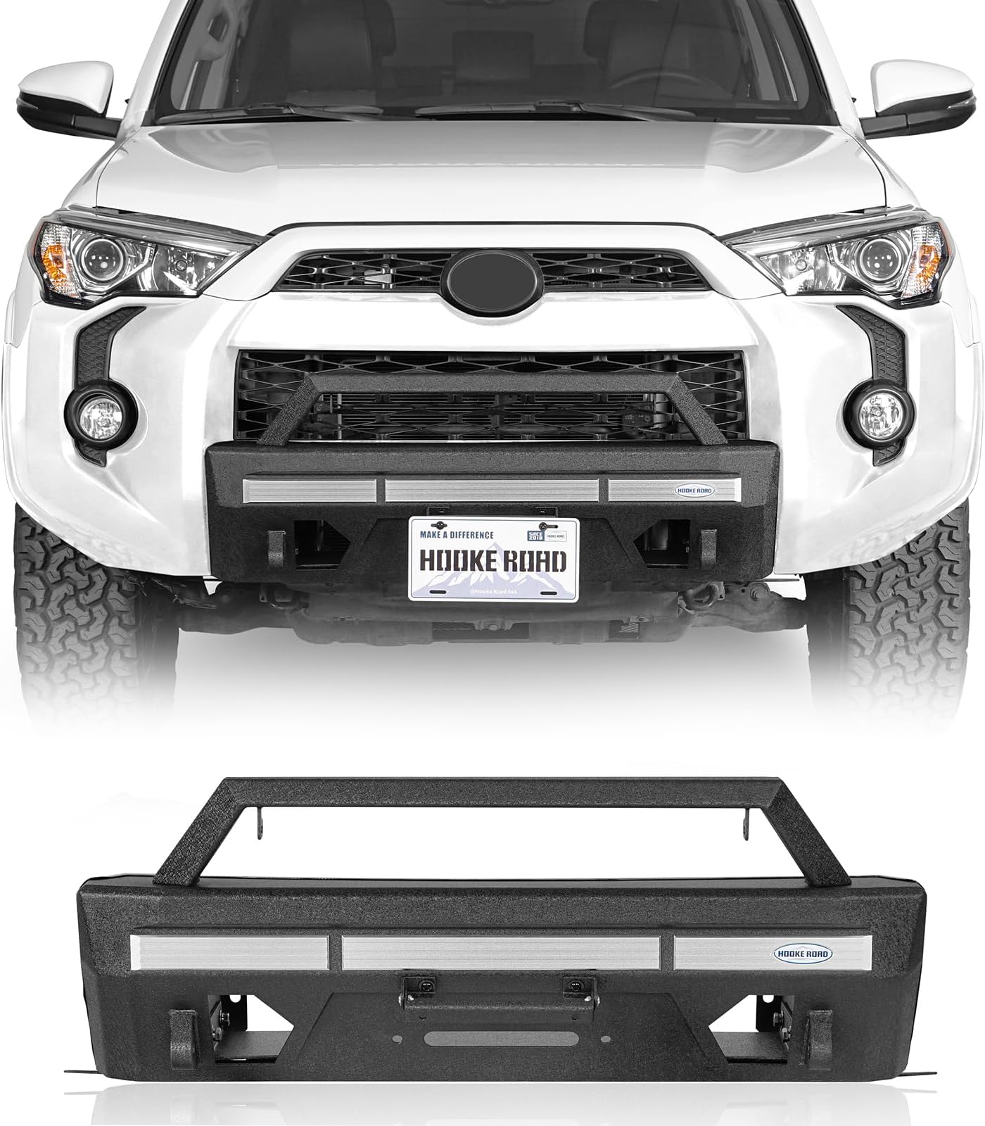 Amazon.com: Gobison 4Runner Front Winch Bumper With LED Light Fit ...