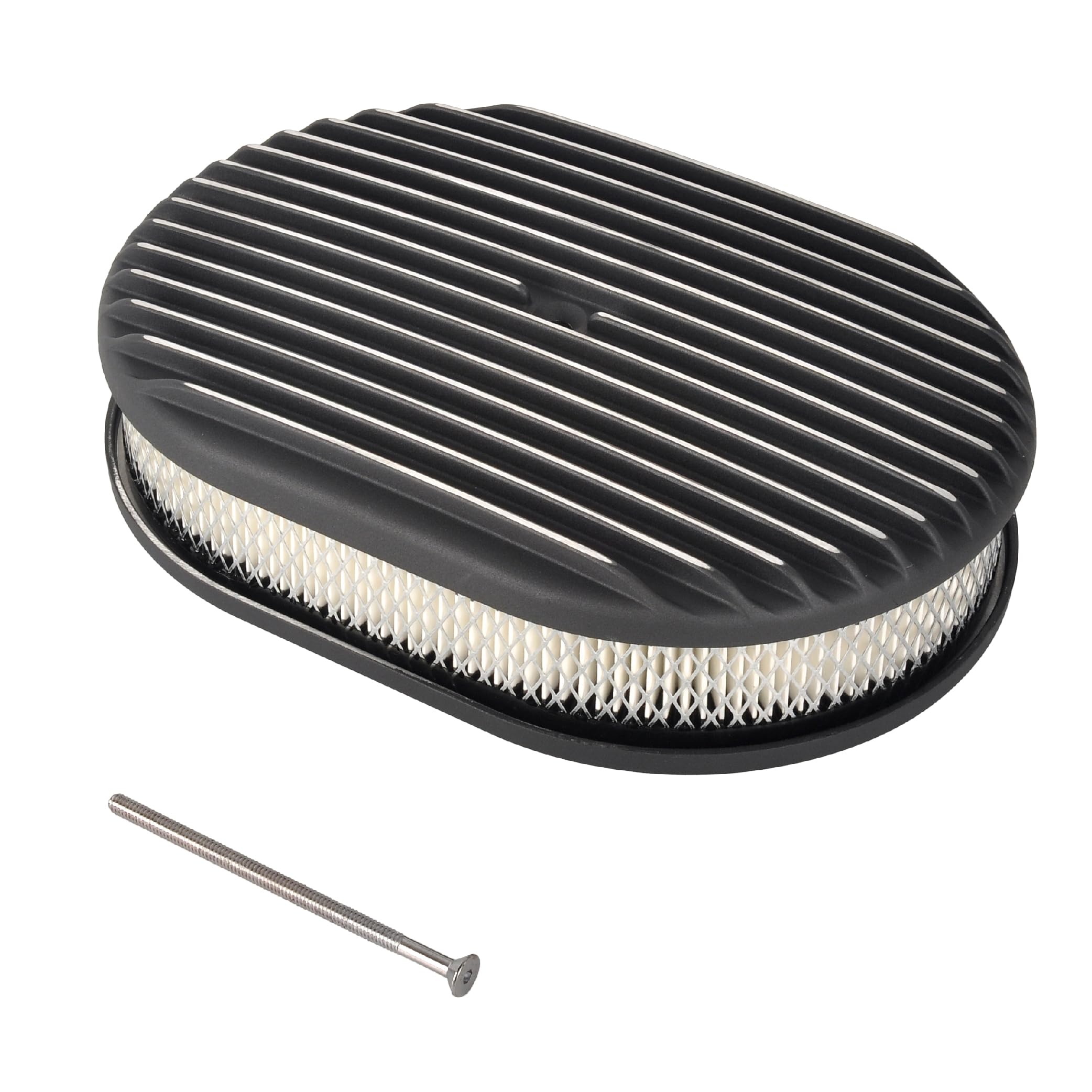Amazon.com: GESEXI 12’’ Air Cleaner for Carburetor, Oval Polished ...