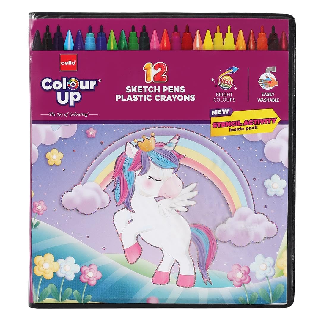 Cello Colourup Peppa Pig Colouring Kit Multicolor 12 Sketch Pens, 12 ...