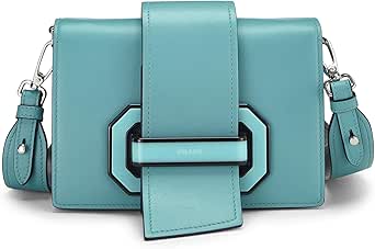 Amazon.com: Prada, Pre-Loved Blue Calfskin Plex Ribbon Crossbody Bag ...