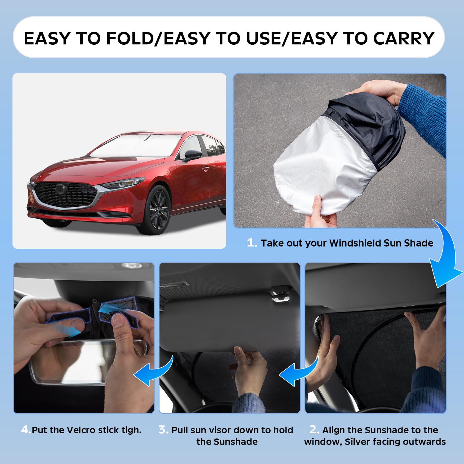 Sunshade Mazda Windshield Visor SunShade Custom Made Sun Shade For ...