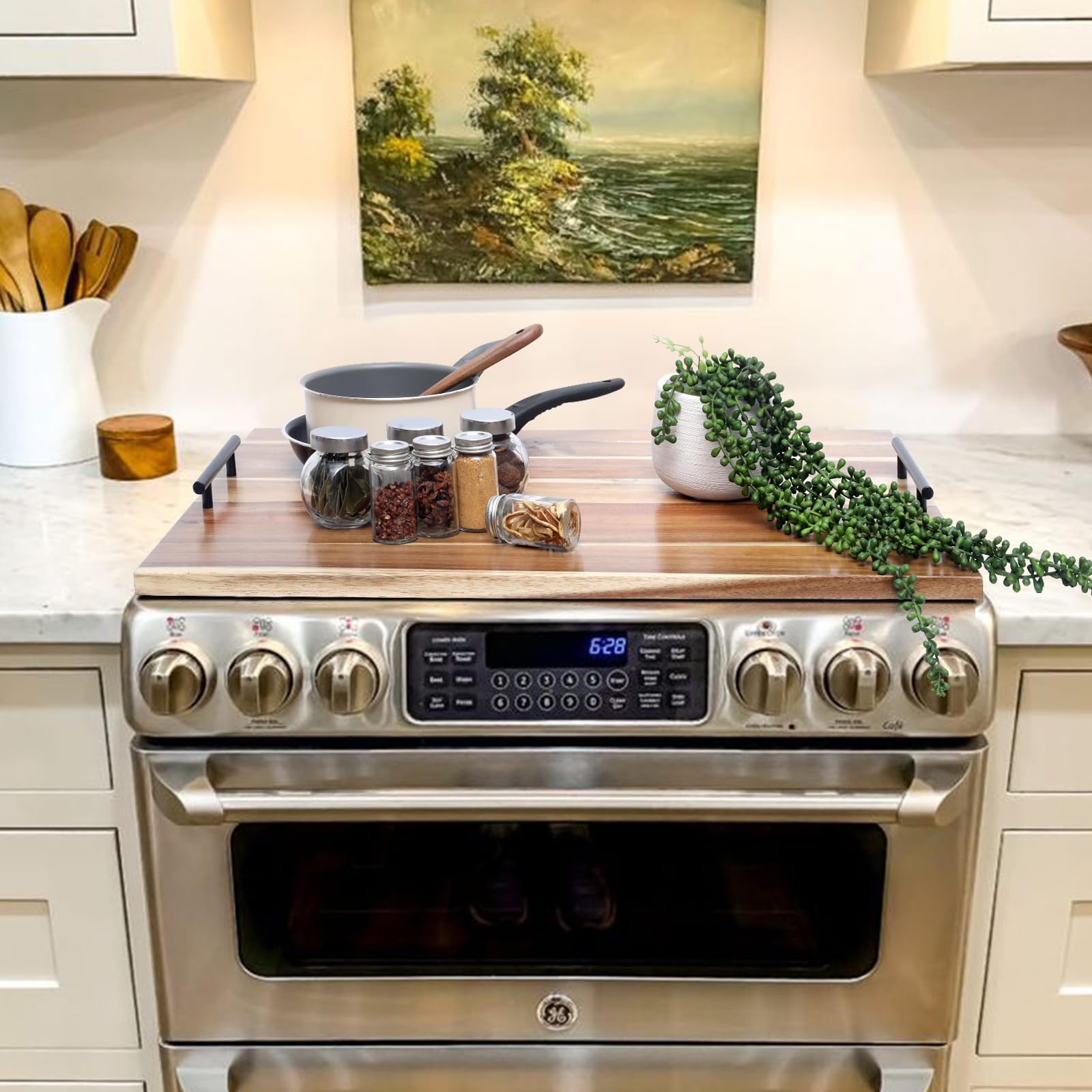 Amazon.com: Noodle Board Stove Cover with Built-in Handles Extra Thick ...